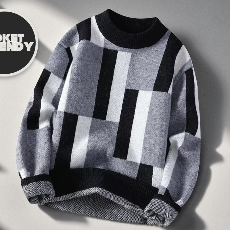 Color Block Sweater - Etsy