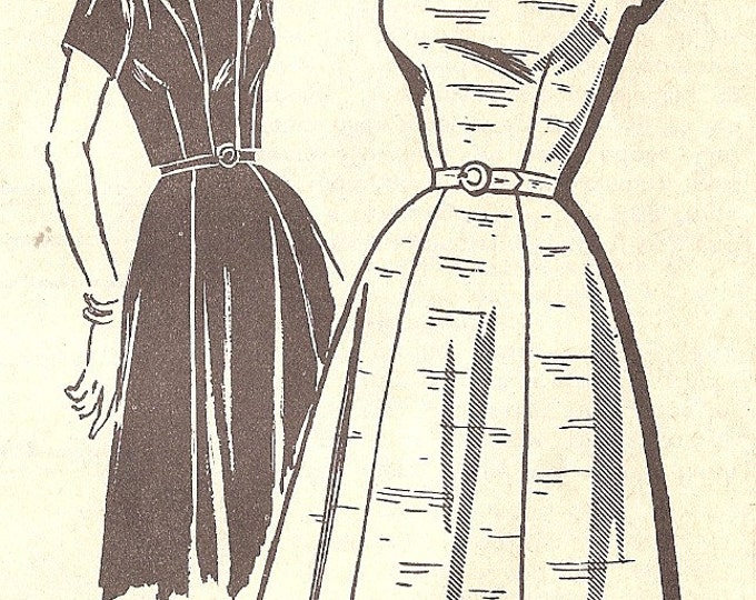 Fashion Bureau 3067 - June Cleaver Dress, 1950s Era. Square Neckline ...