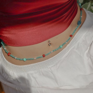 Belly Chain, Belly Necklace, Summer Belly Chain With Beads, Beaded ...