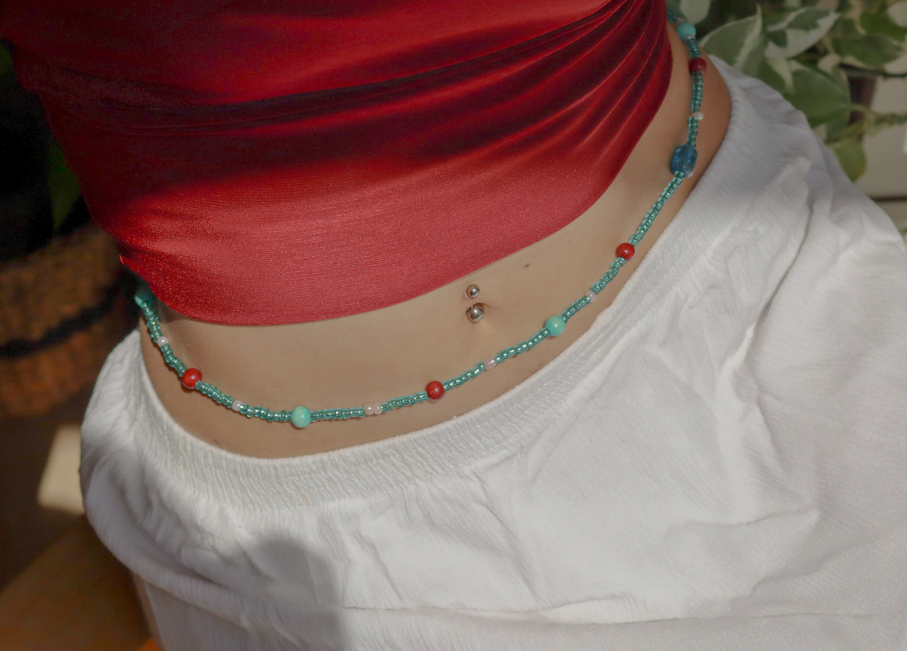 Belly Chain, Belly Necklace, Summer Belly Chain With Beads, Beaded ...