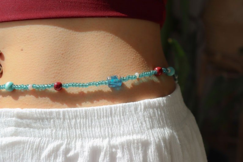 Belly Chain, Belly Necklace, Summer Belly Chain With Beads, Beaded ...