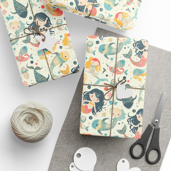 Mermaid Wrapping Paper - Etsy