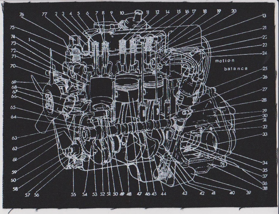 Volvo b18 engine diagram patch 6x8 | Etsy