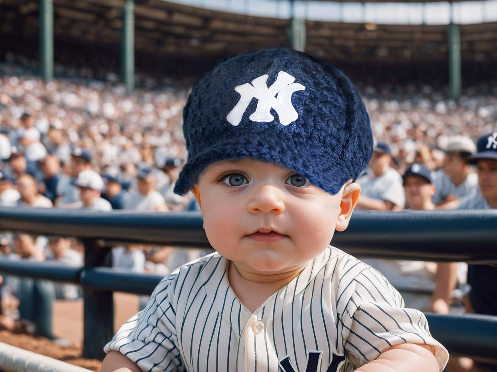 NY Yankees Baby Hat , New York Yankee Baseball Cap, Baby Shower Gift ...