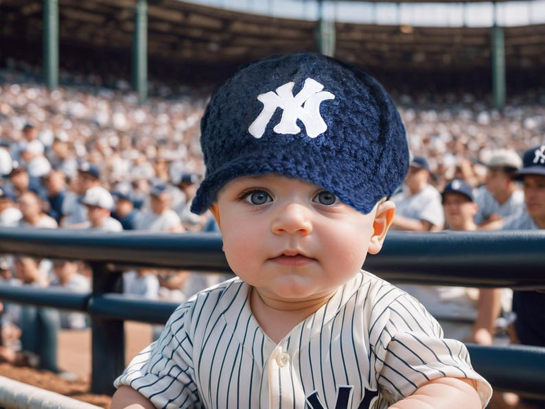 NY Yankees Baby Hat , New York Yankee Baseball Cap, Baby Shower Gift ...