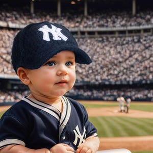 NY Yankees Baby Hat , New York Yankee Baseball Cap, Baby Shower Gift ...