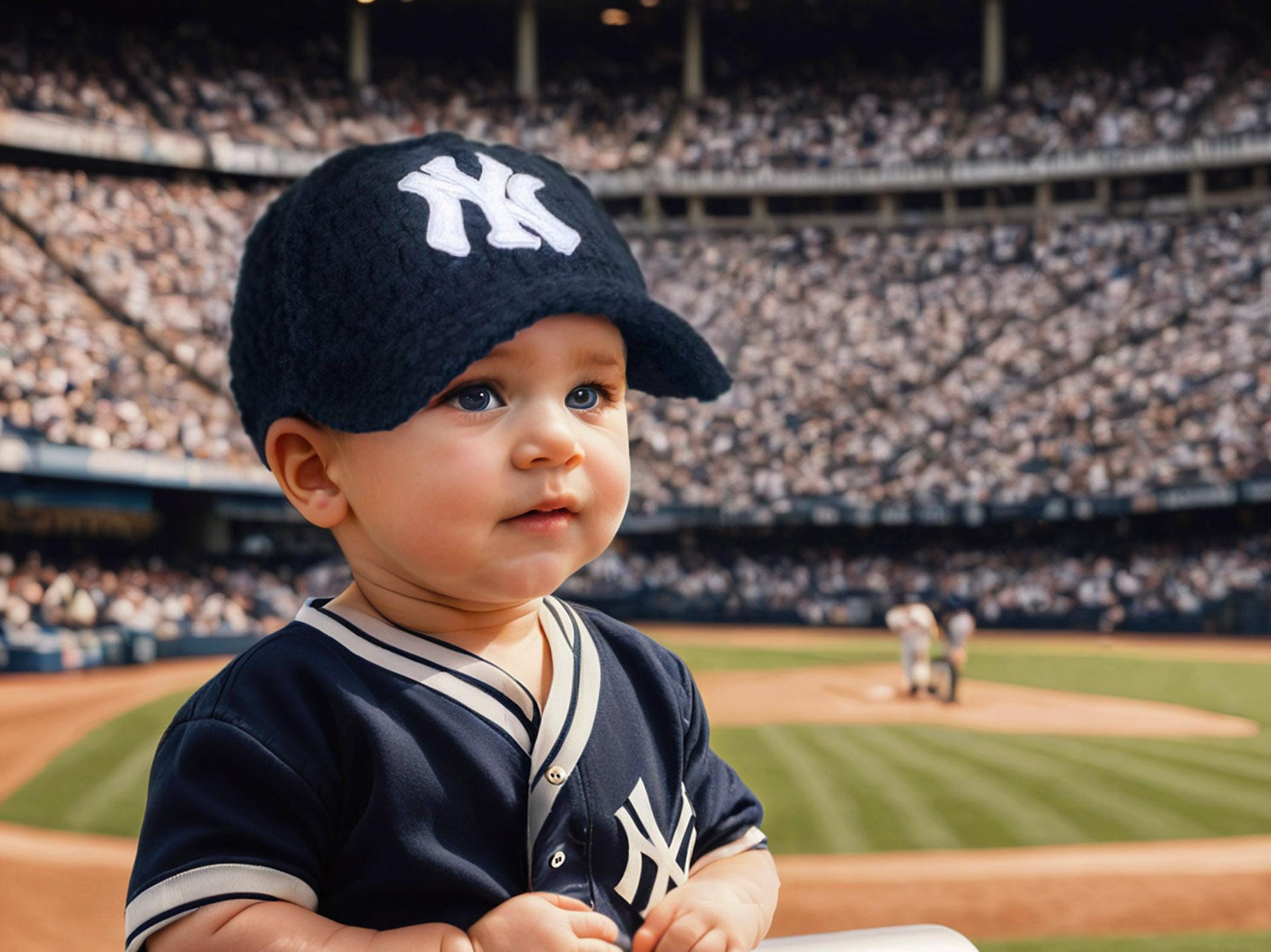 NY Yankees Baby Hat , New York Yankee Baseball Cap, Baby Shower Gift ...
