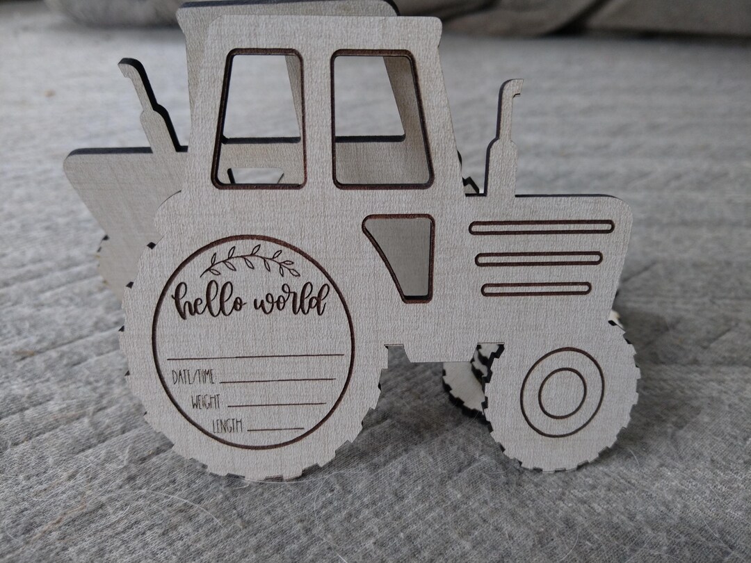 Newborn Baby Announcement Tractor Photo Prop - Etsy