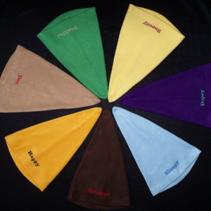 Dwarf Hats, Set of Seven - CHILD SIZE - Sleeping Beauty's Friends ...