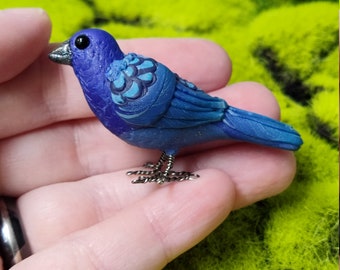 Clay Bird Figurine | Etsy