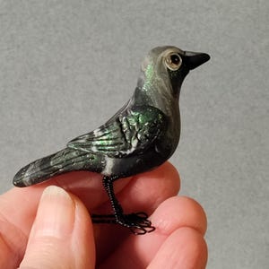 Standing Simple Crow "blind Box" Polymer Clay Miniature Hand Sculpted ...