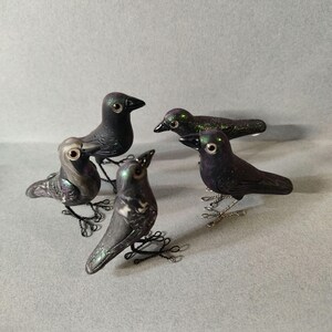 Standing Simple Crow "blind Box" Polymer Clay Miniature Hand Sculpted ...