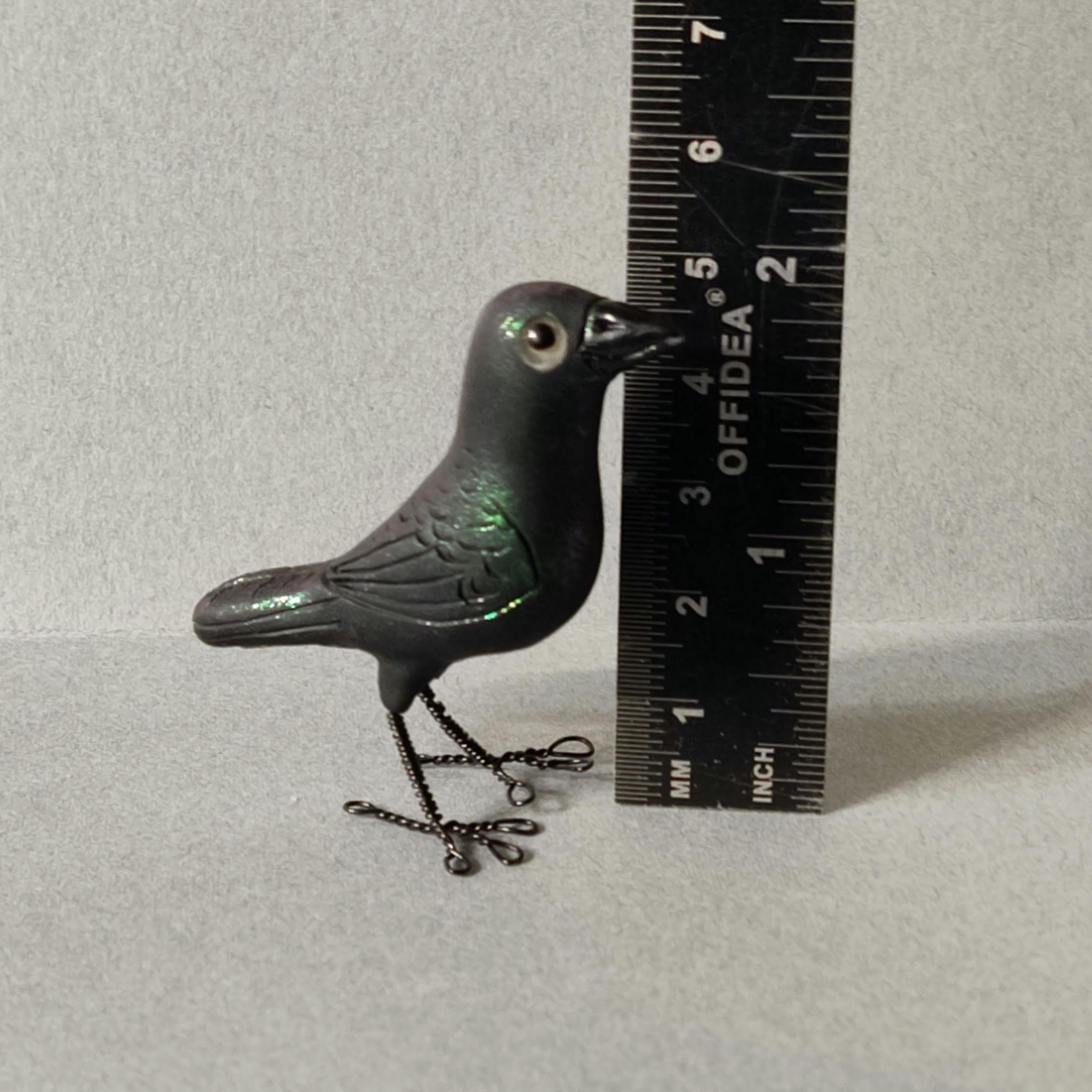 Standing Simple Crow "blind Box" Polymer Clay Miniature Hand Sculpted ...