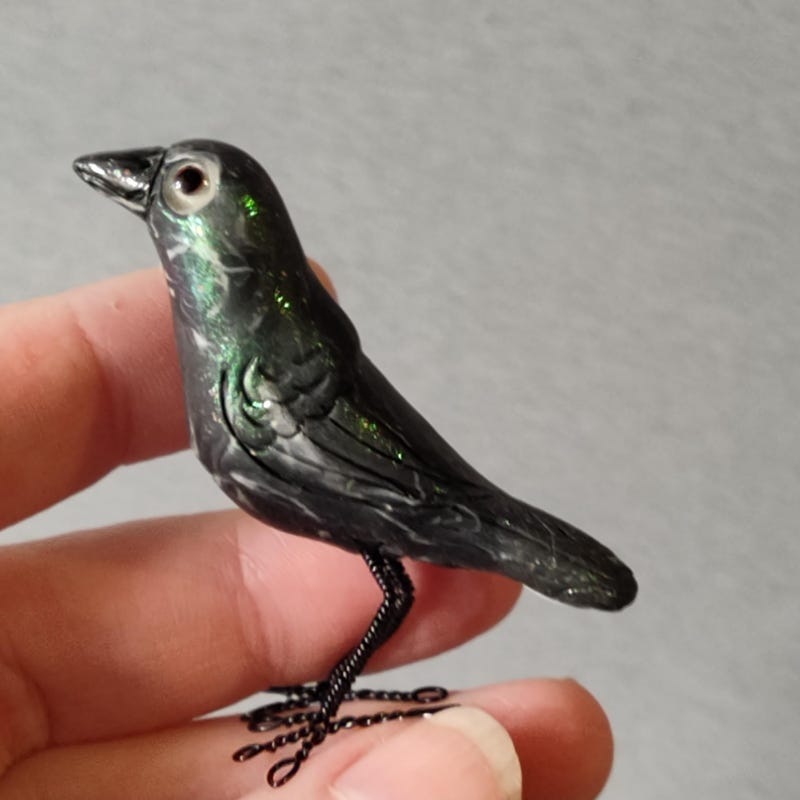 Miniature Crow - Etsy