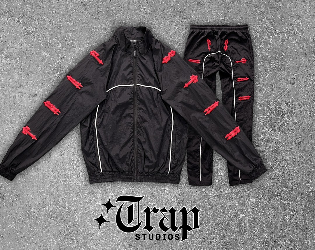 Trapstar Irongate T Shellsuit 2.0 Black Red Tracksuit Trapstar ...