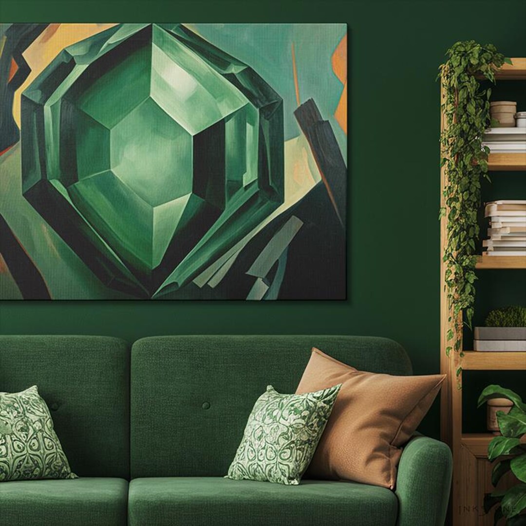 Gleaming Spring Jewel Abstract Art Painting Ready to Hang for Home ...