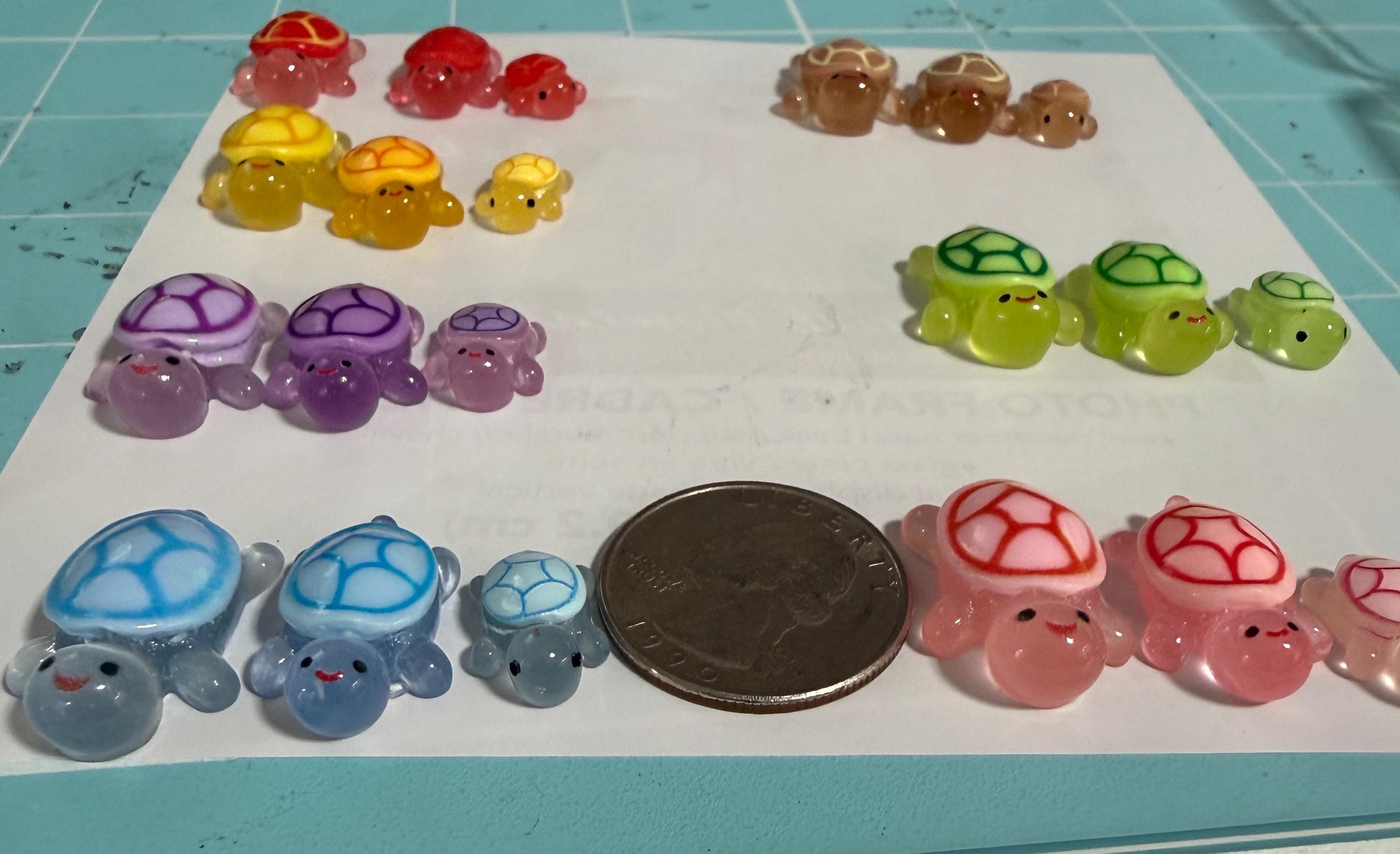 Adorable Mini/miniature Turtle Family in Glass Jar. the Turtles and ...