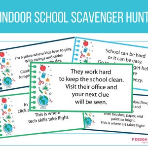 Back to School | Indoor School Scavenger Hunt | School Family Night ...