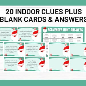Indoor Christmas Treasure Hunt | Christmas Scavenger Hunt | Printable ...