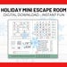 Mini Holiday Escape Room | Christmas Escape Room for Kids | Holiday ...