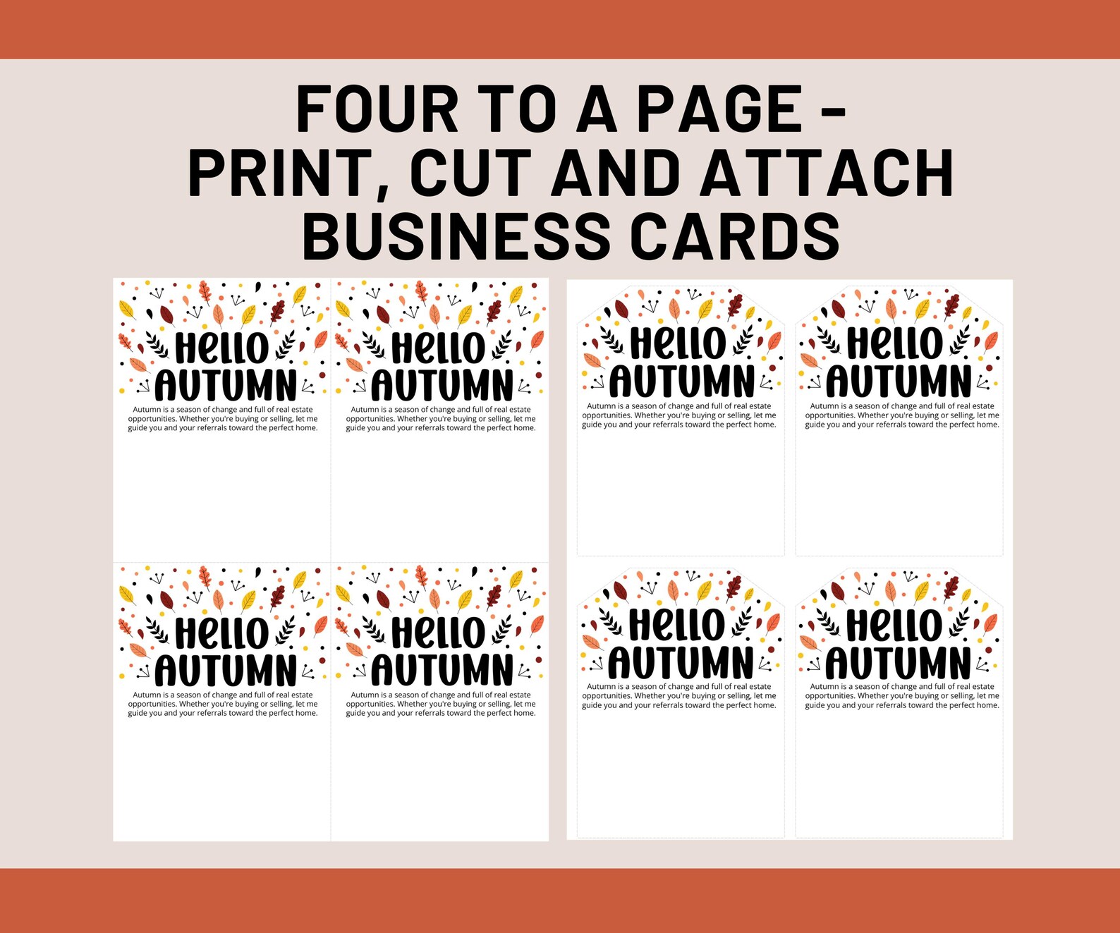 Realtor Fall Marketing Printable Tag, Autumn Real Estate Agent Lead ...