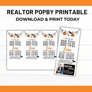 Realtor Halloween Marketing, Realtor You've Been Booed Printable, Popby ...
