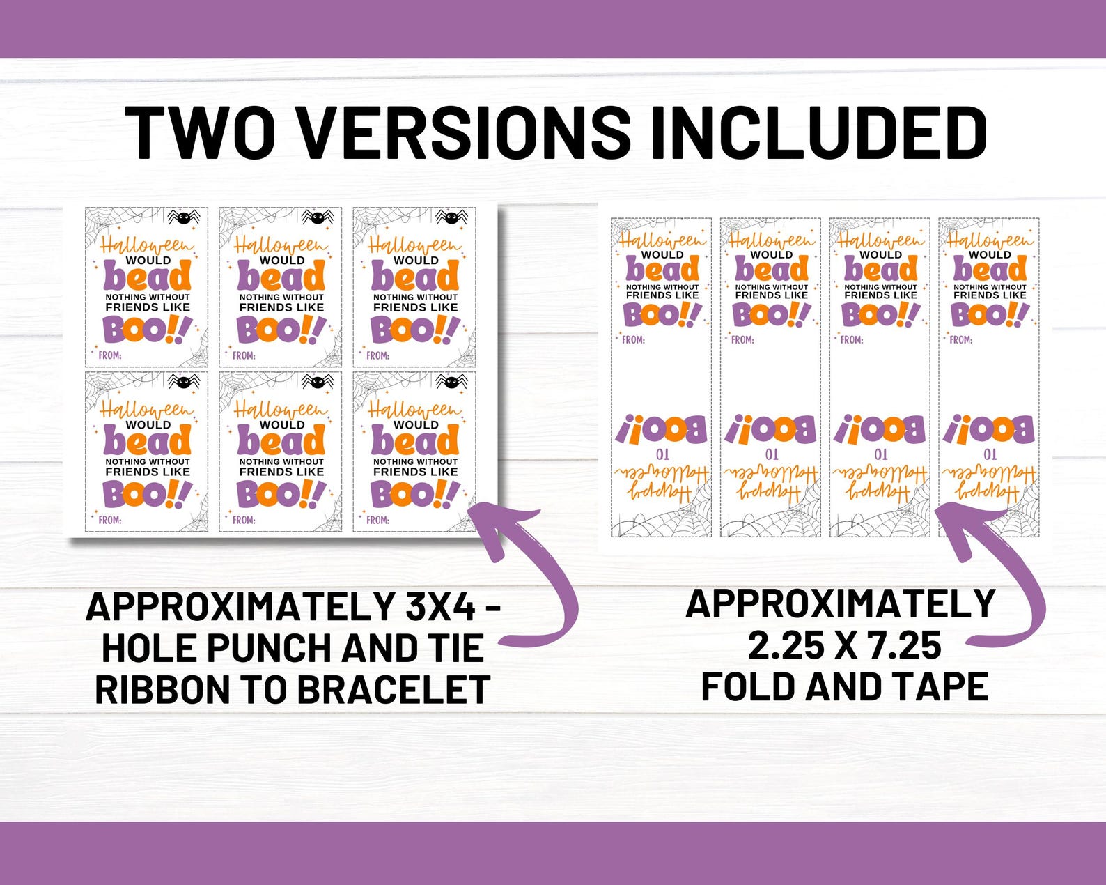 Halloween Friendship Bracelet Printable | You've Been Boo'd ...