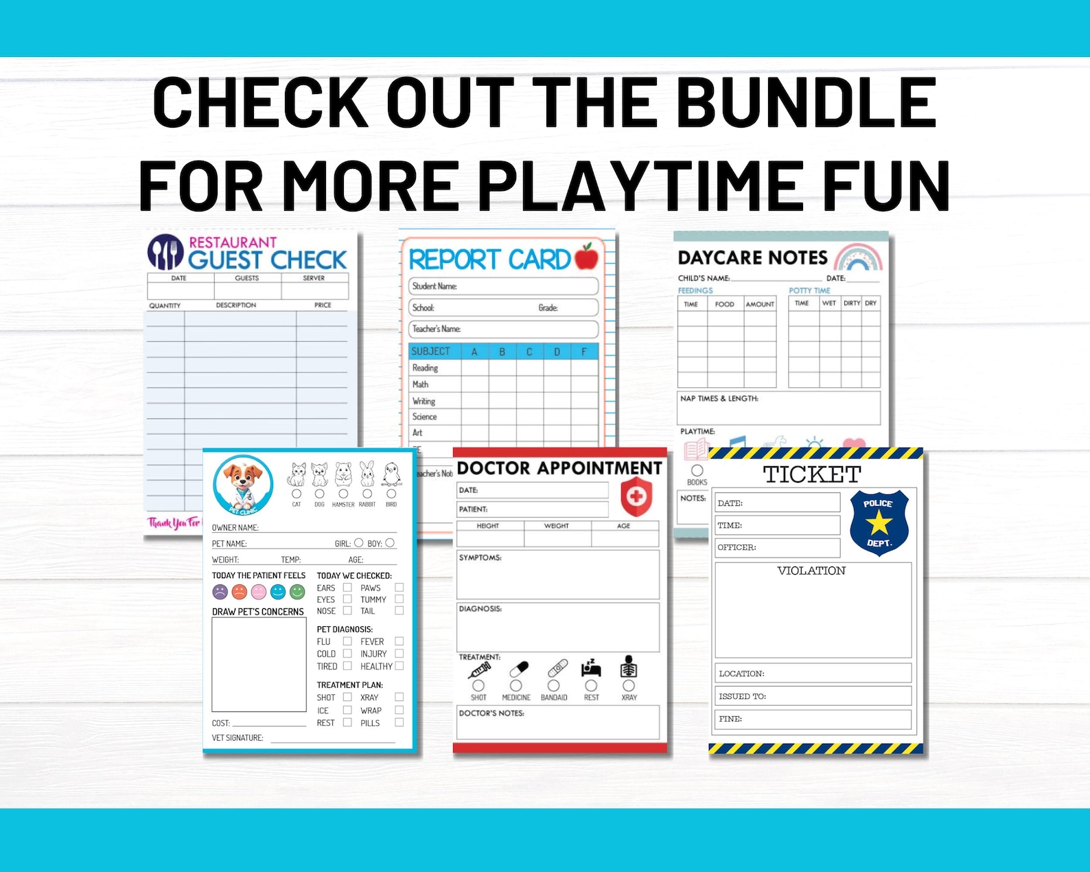 School Report Card | Teacher | Pretend Play | School Printable ...