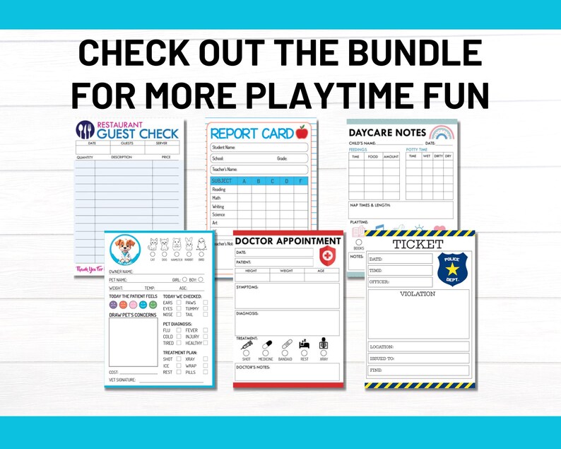 School Report Card | Teacher | Pretend Play | School Printable ...