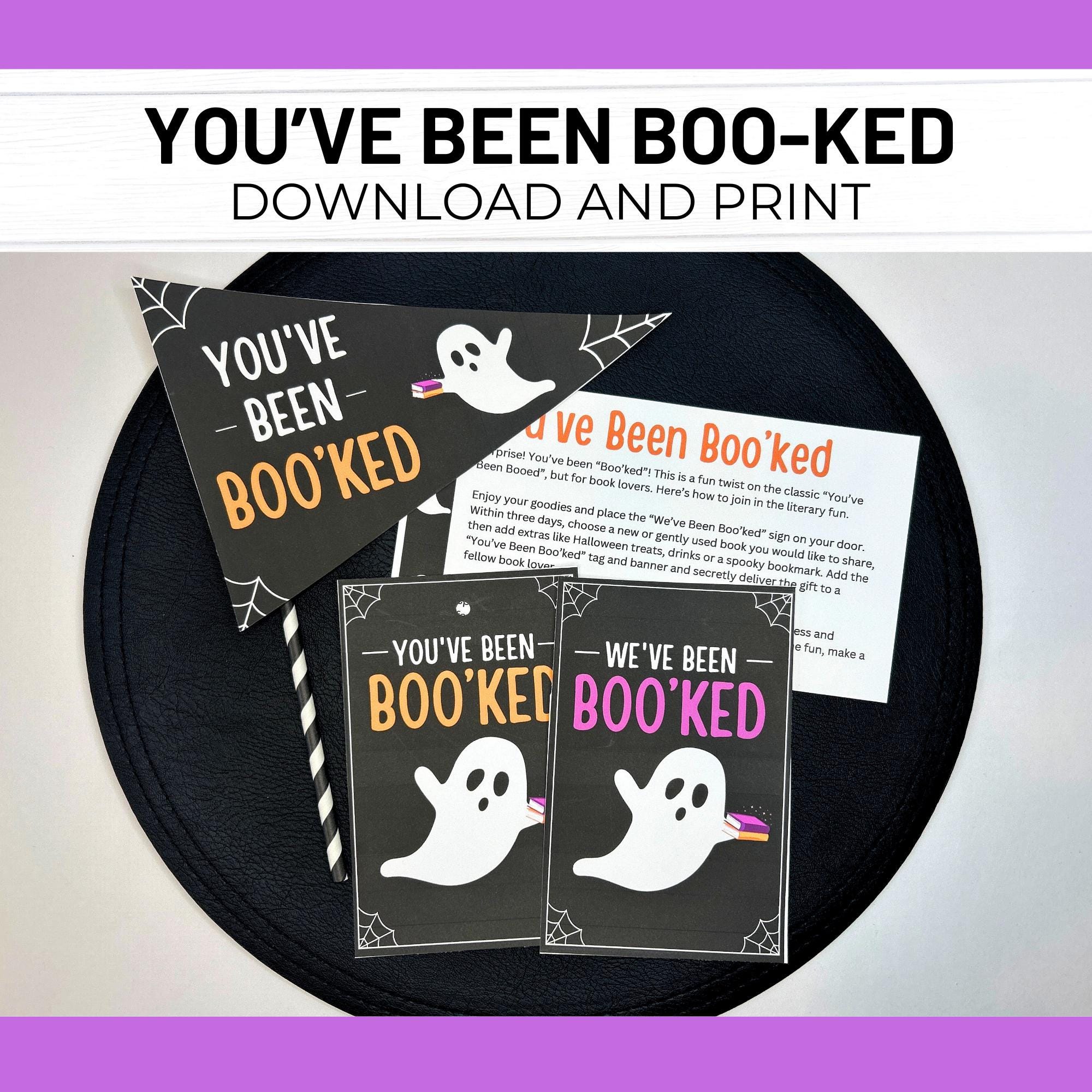 You've Been Boo-ked Printable | Book Club Printable | Halloween Book ...