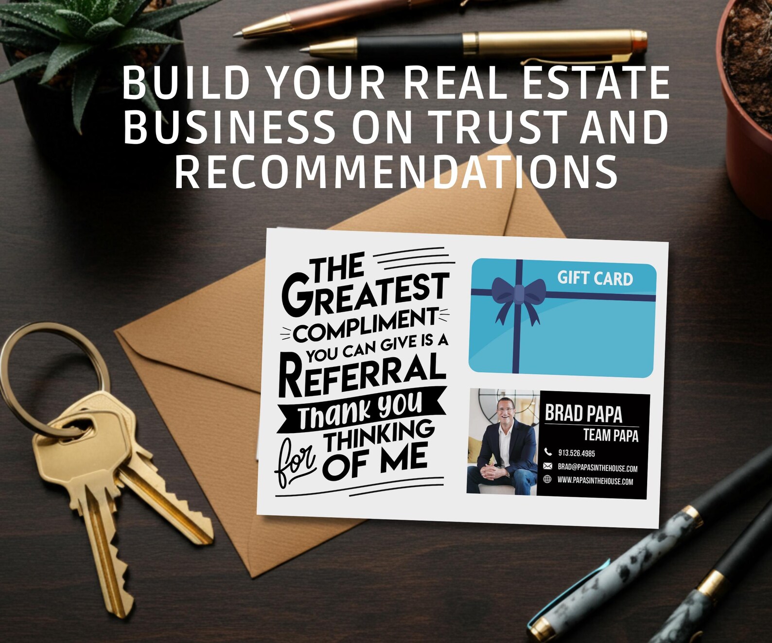Printable Realtor Referral Card, Print at Home, Real Estate Marketing ...