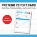 School Report Card | Teacher | Pretend Play | School Printable ...