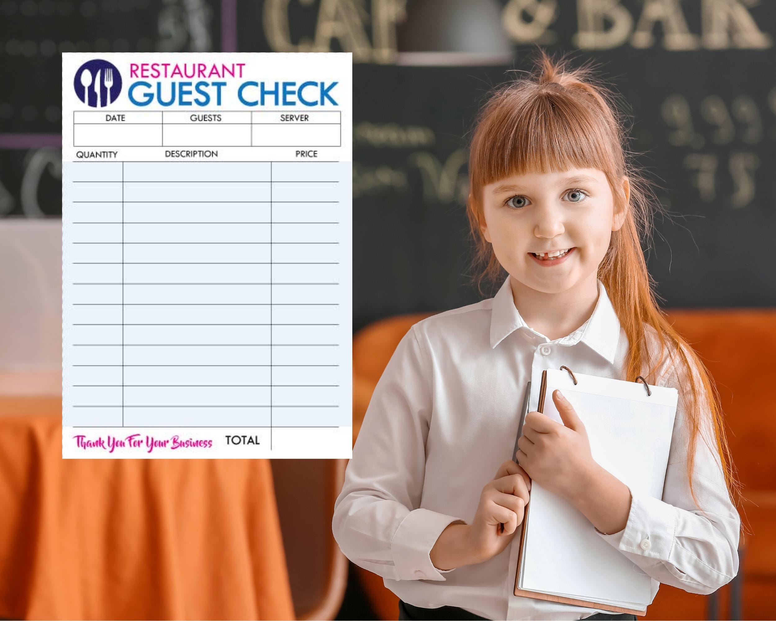 Pretend Restaurant Printable | Menu | Pretend Play | Instant Download ...