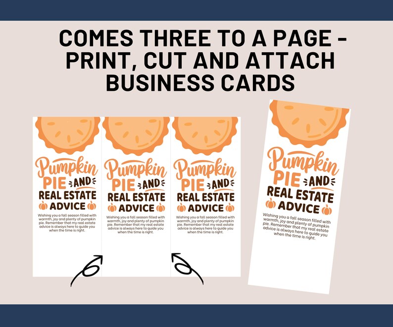 Realtor Pie Fall Marketing Printable, Pumpkin Pie Real Estate Agent ...