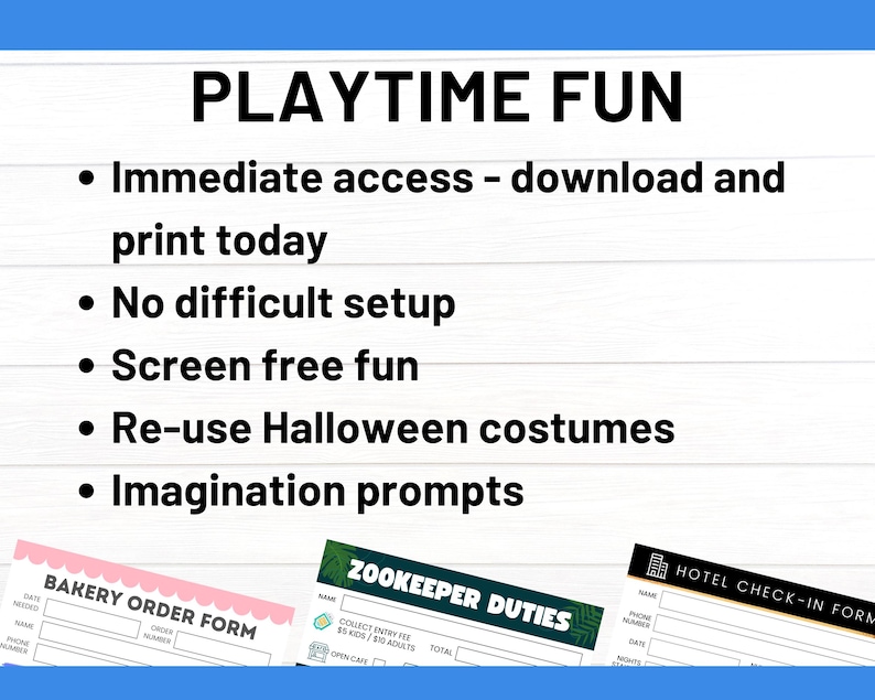 Playtime Mega Bundle, Pretend Play Print, Toy Printable, Dramatic Play ...