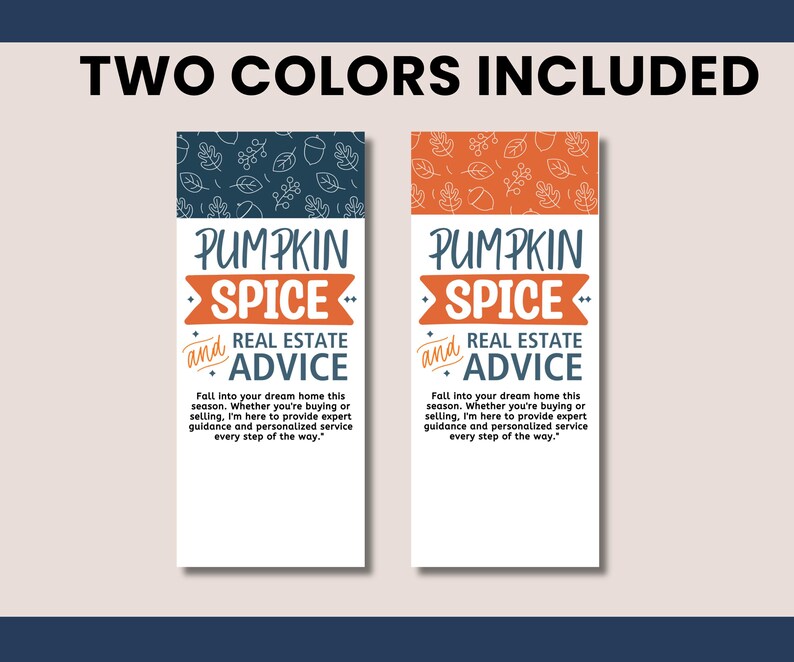 Realtor Fall Marketing Printable | Pumpkin Spice Real Estate Agent Lead ...