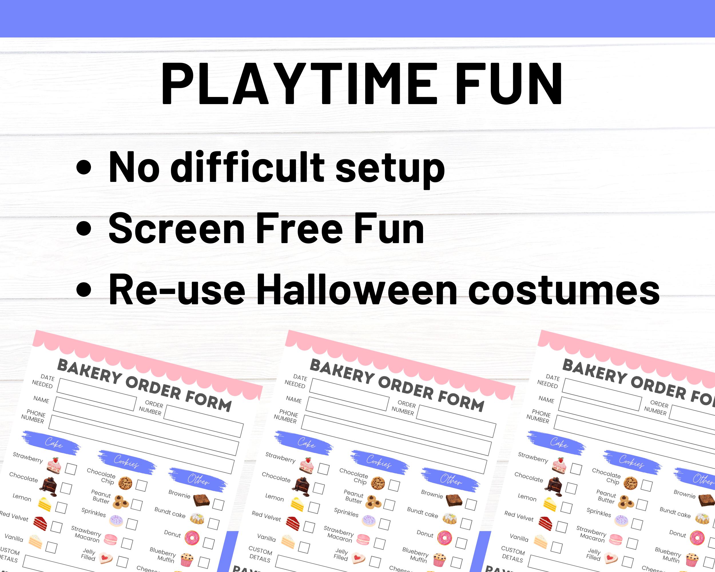 Bakery Pretend Play Order Form | Dessert Printable | Instant Download ...