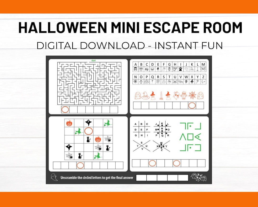 Mini Halloween Escape Room | Halloween Escape Room for Kids | Halloween ...