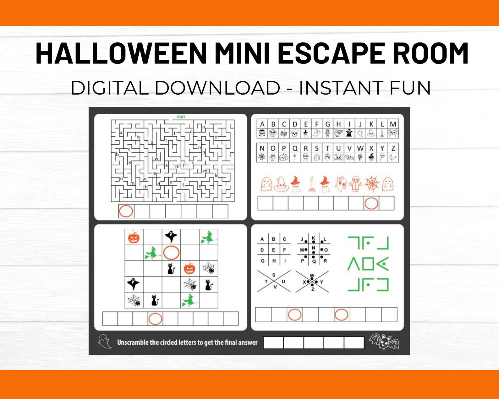 Mini Halloween Escape Room | Halloween Escape Room for Kids | Halloween ...