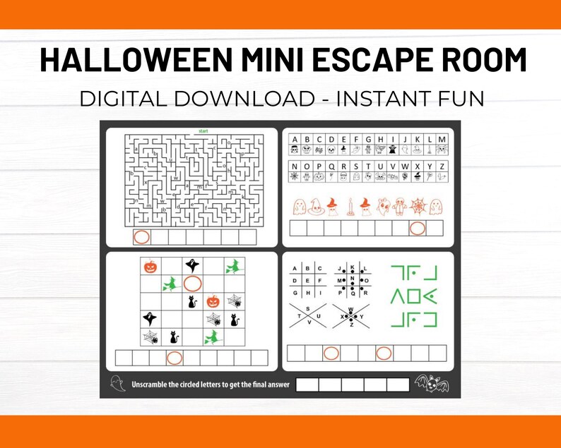 Mini Halloween Escape Room | Halloween Escape Room for Kids | Halloween ...