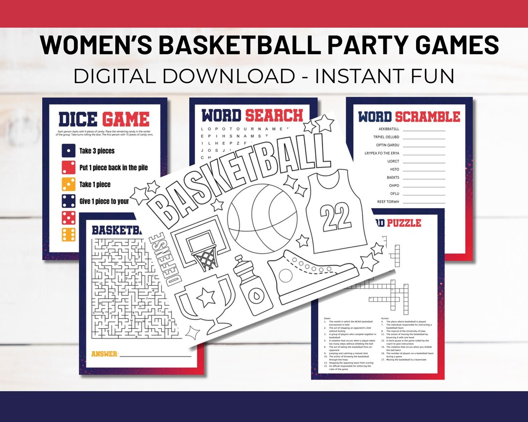 Basketball Party Games Bundle | Basketball Birthday Party | Basketball ...