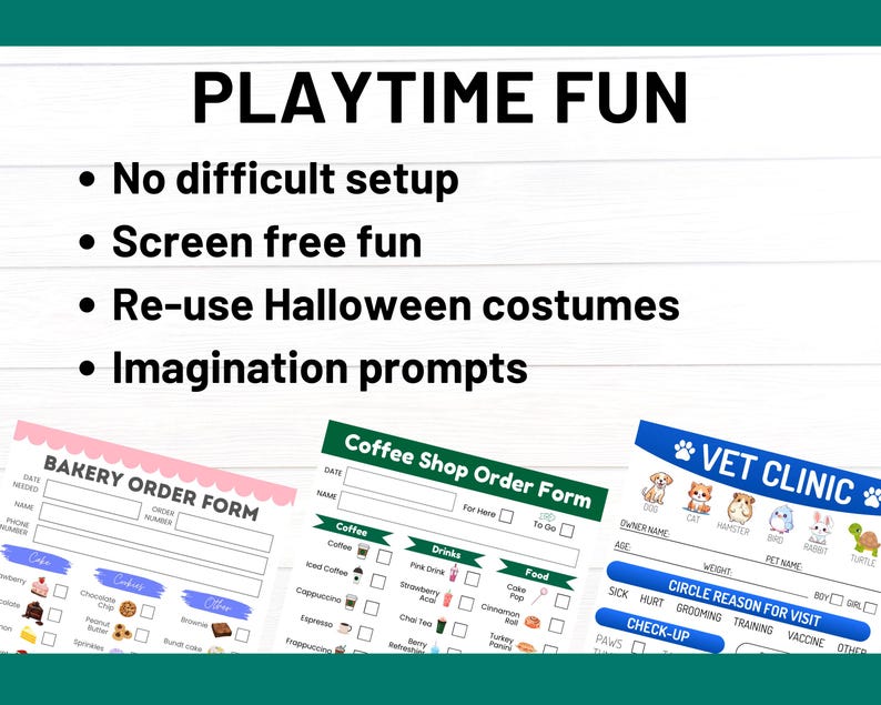 Playtime Toys Digital Download Bundle, Imagination Role-play Set ...