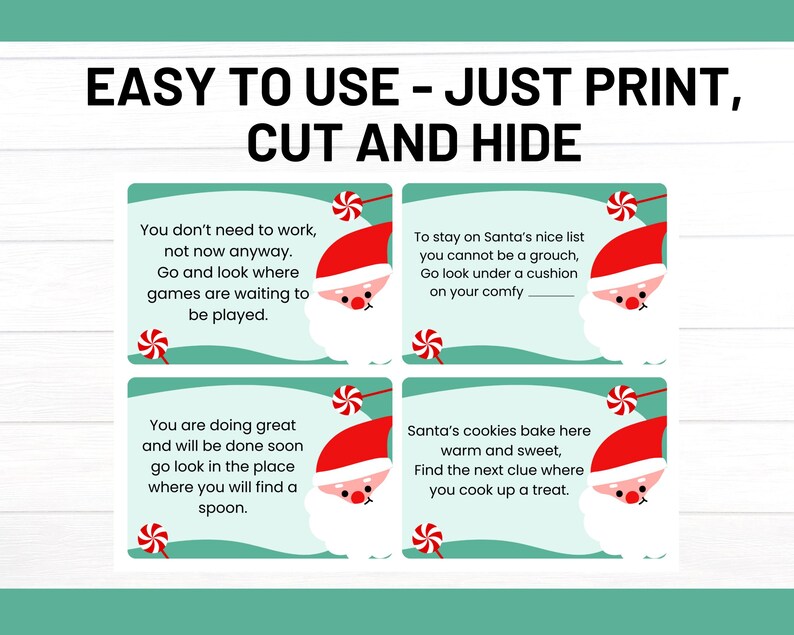 Indoor Christmas Treasure Hunt | Christmas Scavenger Hunt | Printable ...