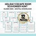 Indoor Christmas Puzzle Treasure Hunt, Christmas Scavenger Hunt ...