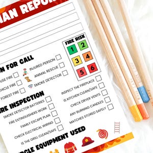 Pretend Fireman Report | Printable Play Fireman | Dramatic Play Fire ...