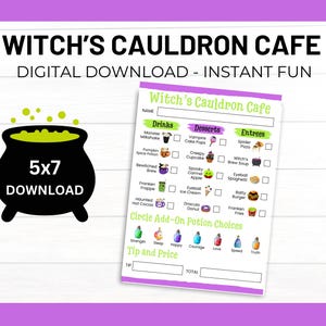 Witch's Cauldron Cafe Printable Halloween Pretend Play Costume Add on ...