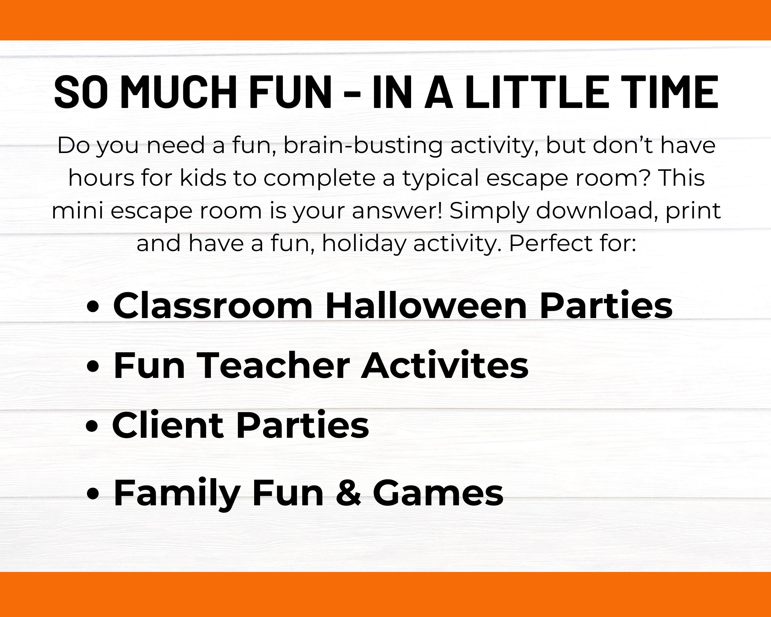 Mini Halloween Escape Room | Halloween Escape Room for Kids | Halloween ...