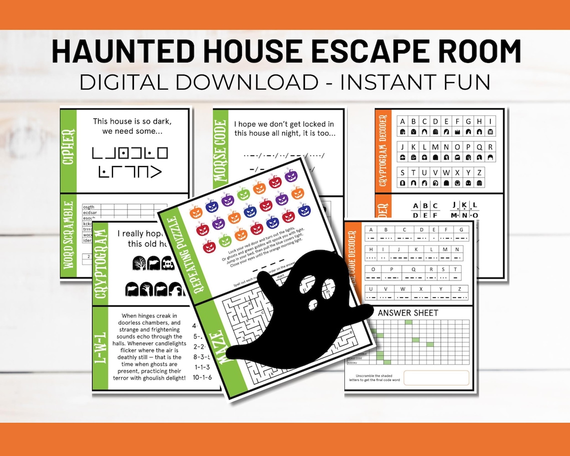 Haunted House Escape Room for Kids | Kids Halloween Escape Room ...
