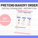 Bakery Pretend Play Order Form Dessert Printable Instant Download ...