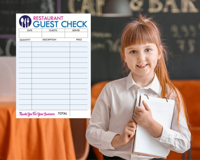 Pretend Restaurant Printable Menu Pretend Play Instant Download Food Lover Dramatic Play ...